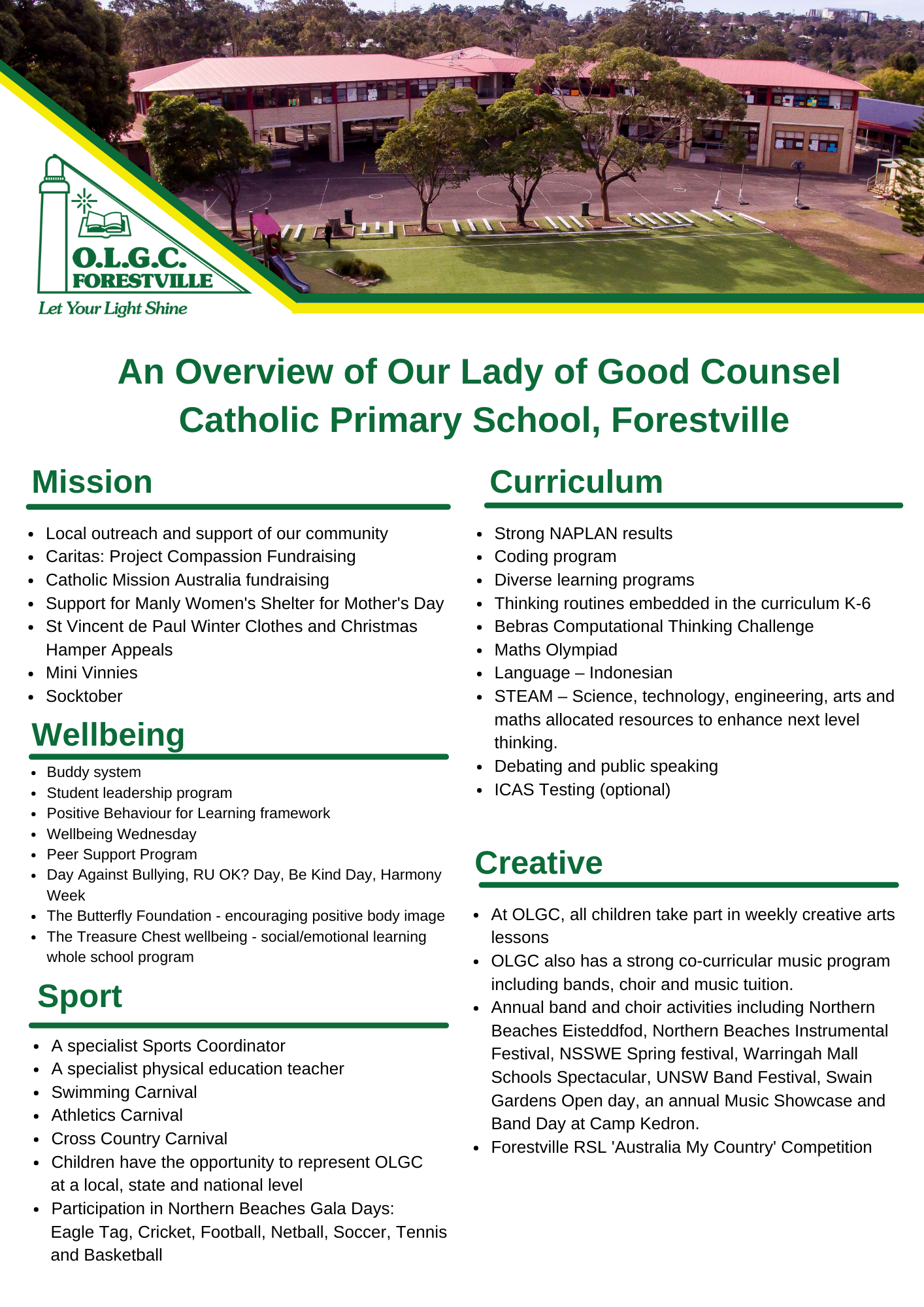 An Overview of OLGC Forestville - Our Lady of Good Counsel Forestville