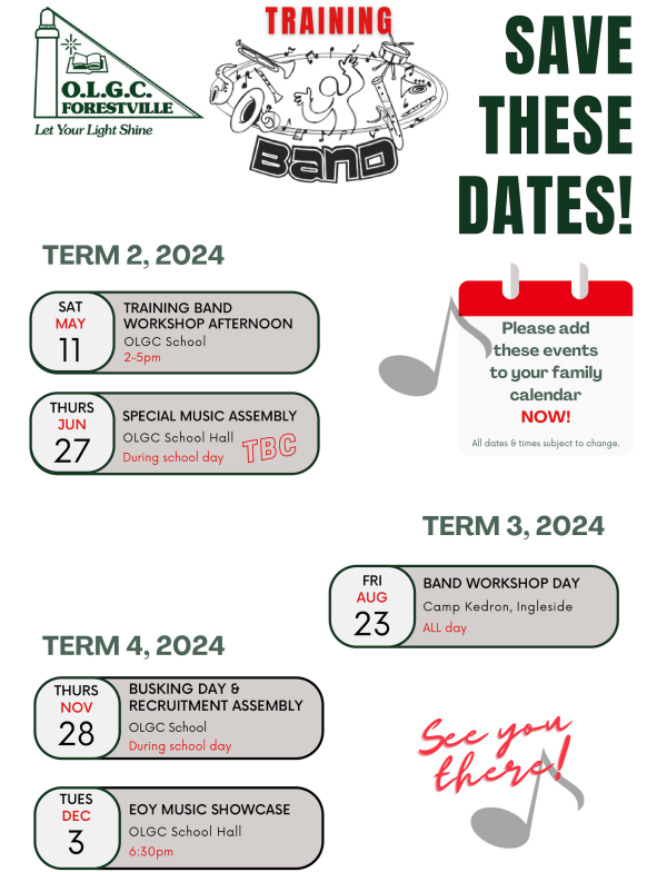 General Band Information & Forms - Our Lady of Good Counsel Forestville